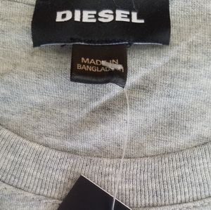 Diesel | Shirts | New Mens Diesel Light Grey Tee Shirt | Poshmark